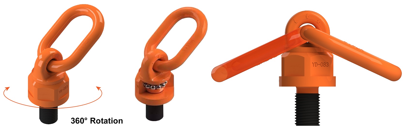 Swivel lifting eyes, eye bolts, swivel hoists, hoist rings from Rebar ...